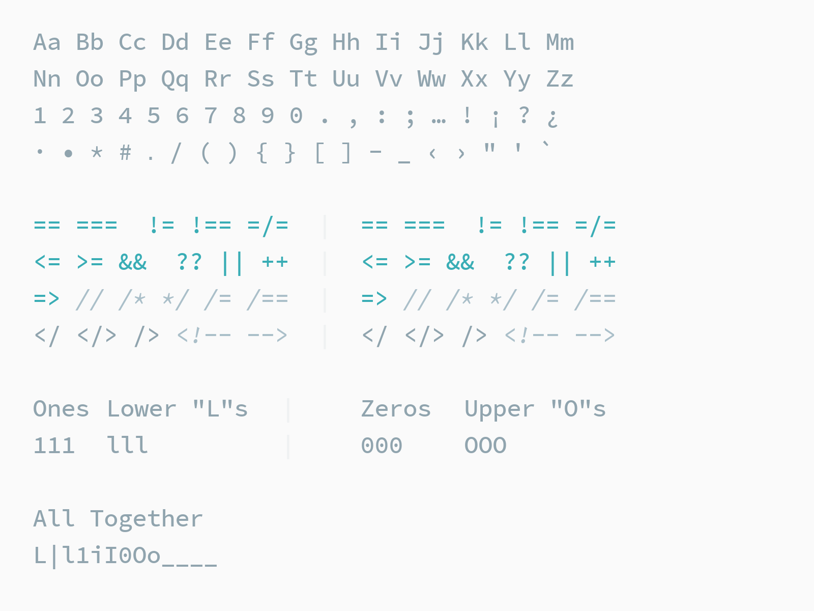 Coding Fonts — Hasklig on CSS-Tricks
