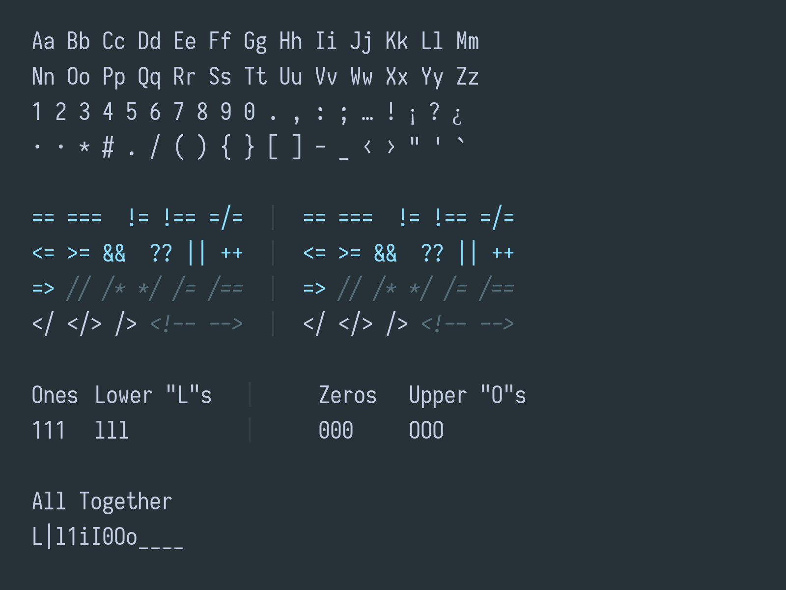 Coding Fonts — Iosevka on CSS-Tricks